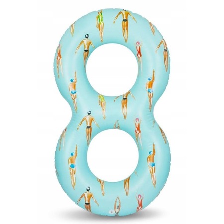 Colac de inot dublu, The nice fleet, PVC, Albastru - eMAG.ro