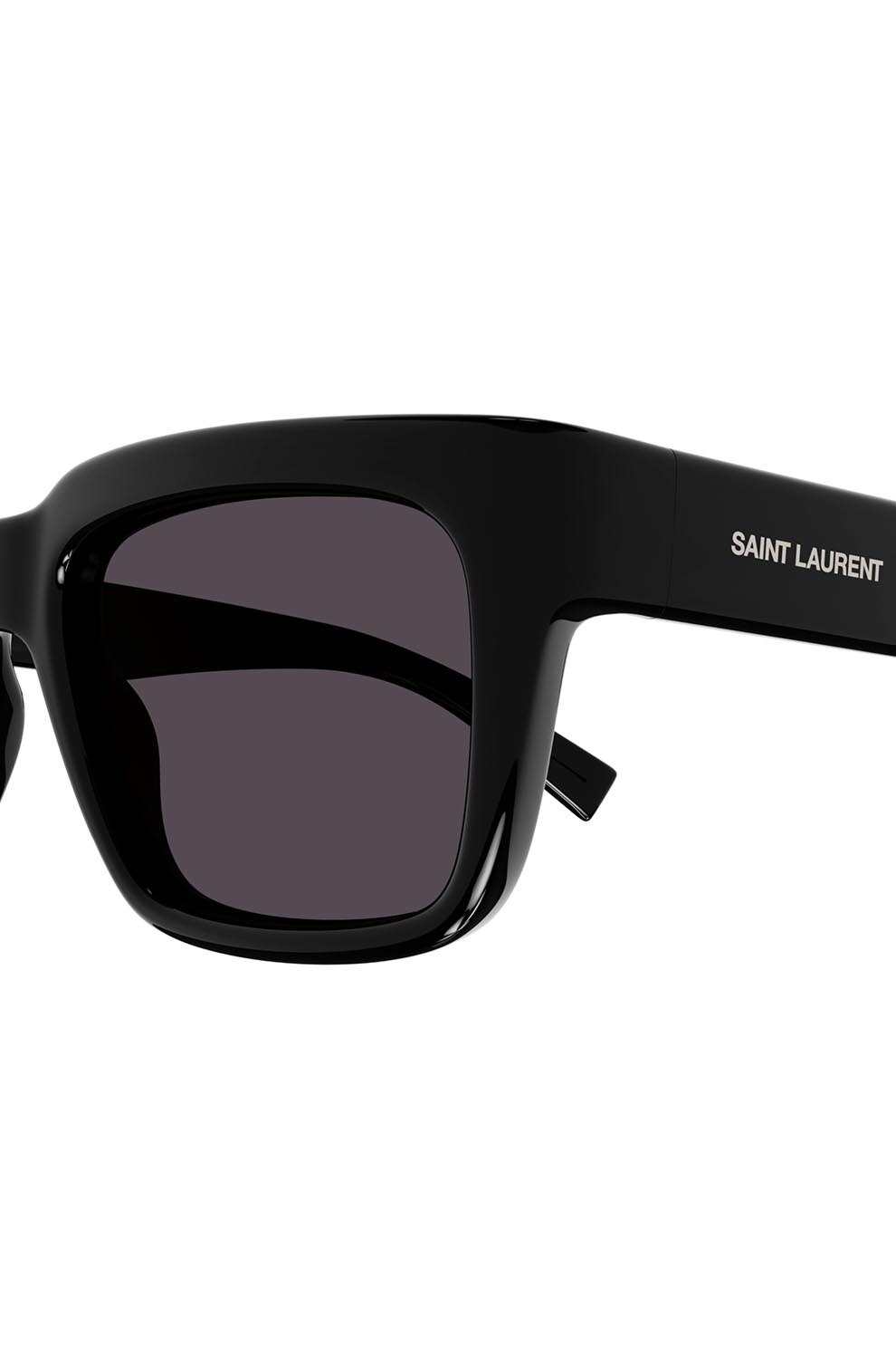 Saint Laurent, Унисекс слънчеви очила с плътни стъкла, Черен, 55-19-145 ...