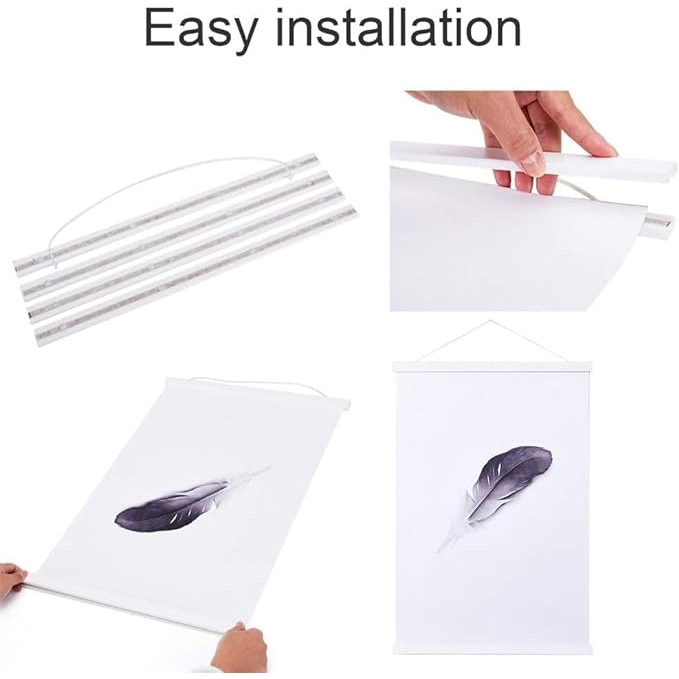 Rame magnetice pentru afise/postere, din lemn, 56 cm, alb - eMAG.ro