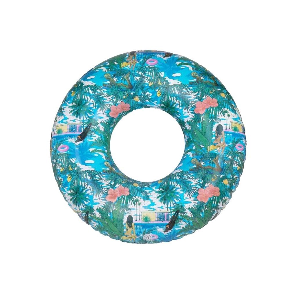 Colac de inot, The Nice Fleet, PVC, 120cm, Multicolor - eMAG.ro