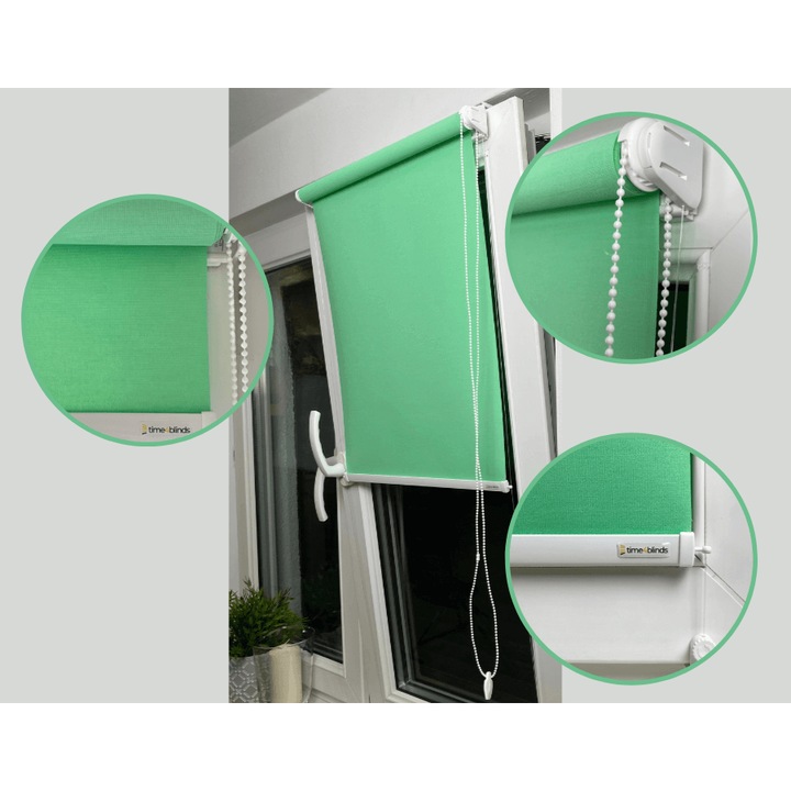 Jaluzea tip rulou, reglabila cu actionare pe partea stanga, Time4blinds ...