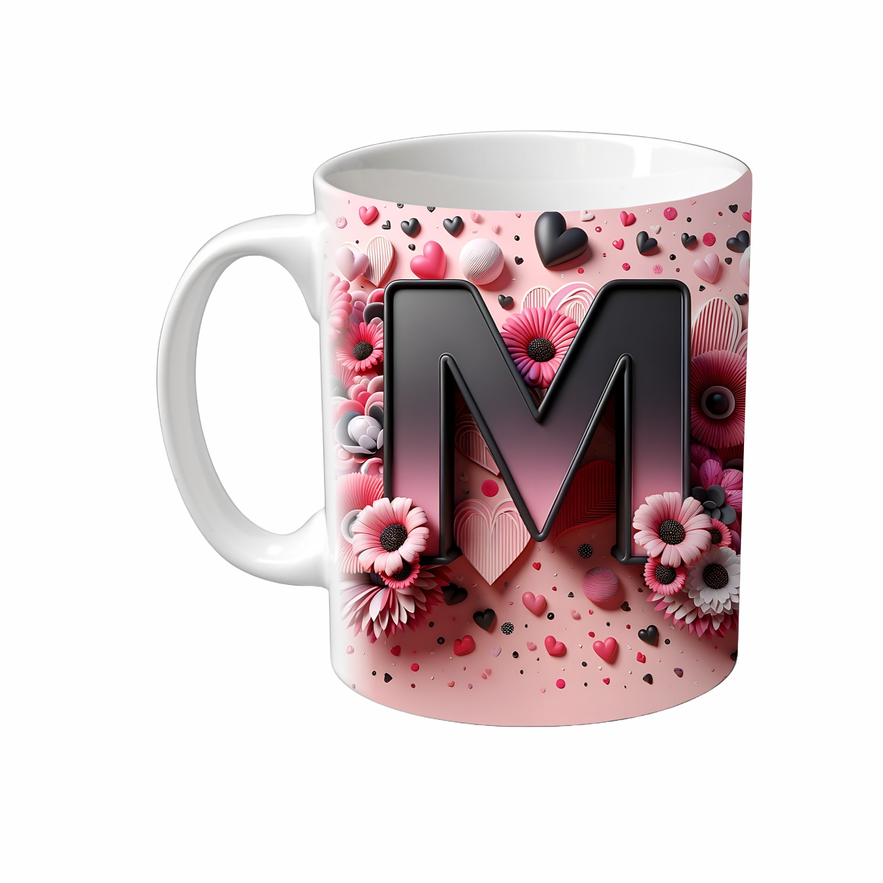 Cana Alfabet, Inedit Print, CP92VM, Ceramica, Alb, 330 ml - eMAG.ro