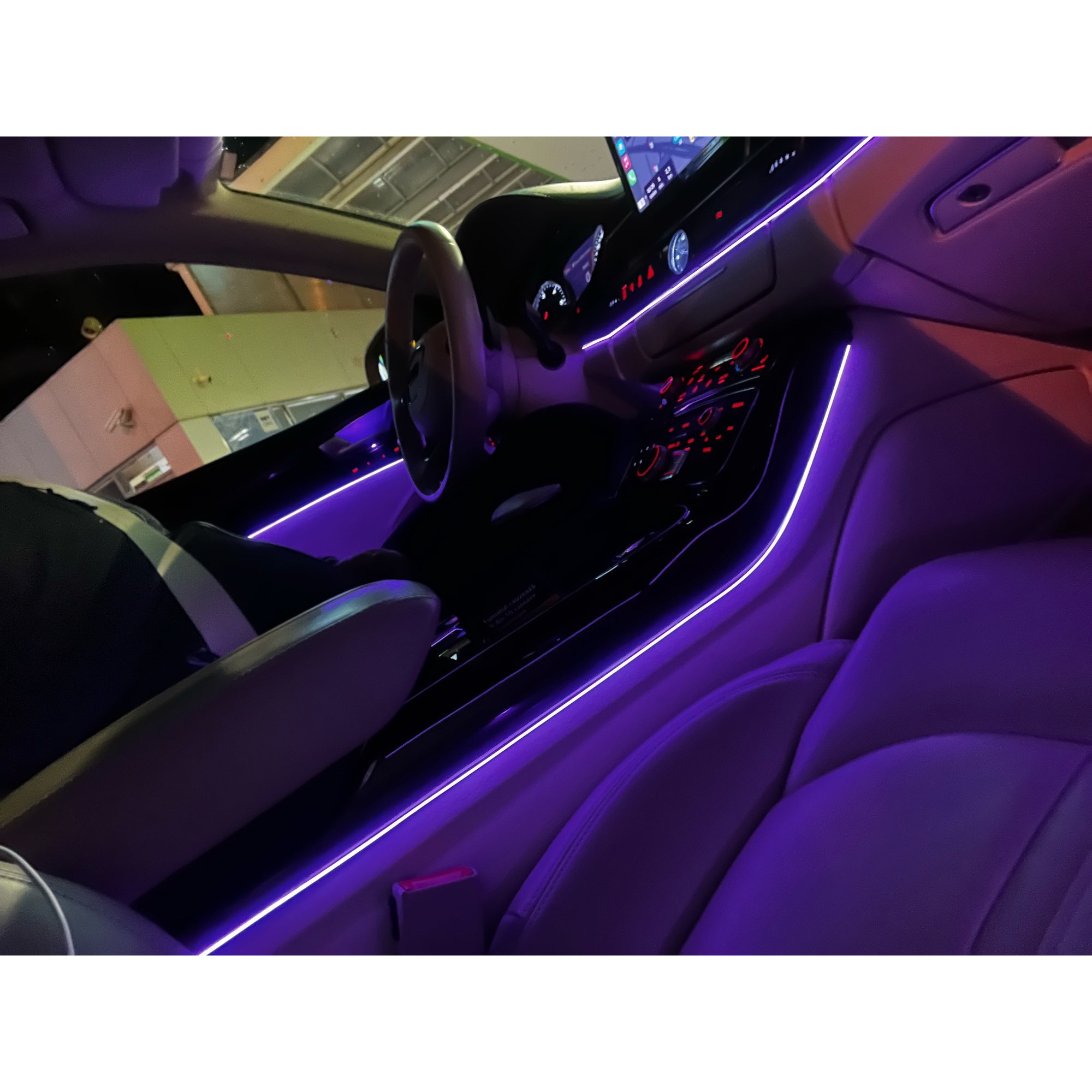 Kit retrofit lumini ambientale led RGB 64 culori pe suport acrilic cu ...