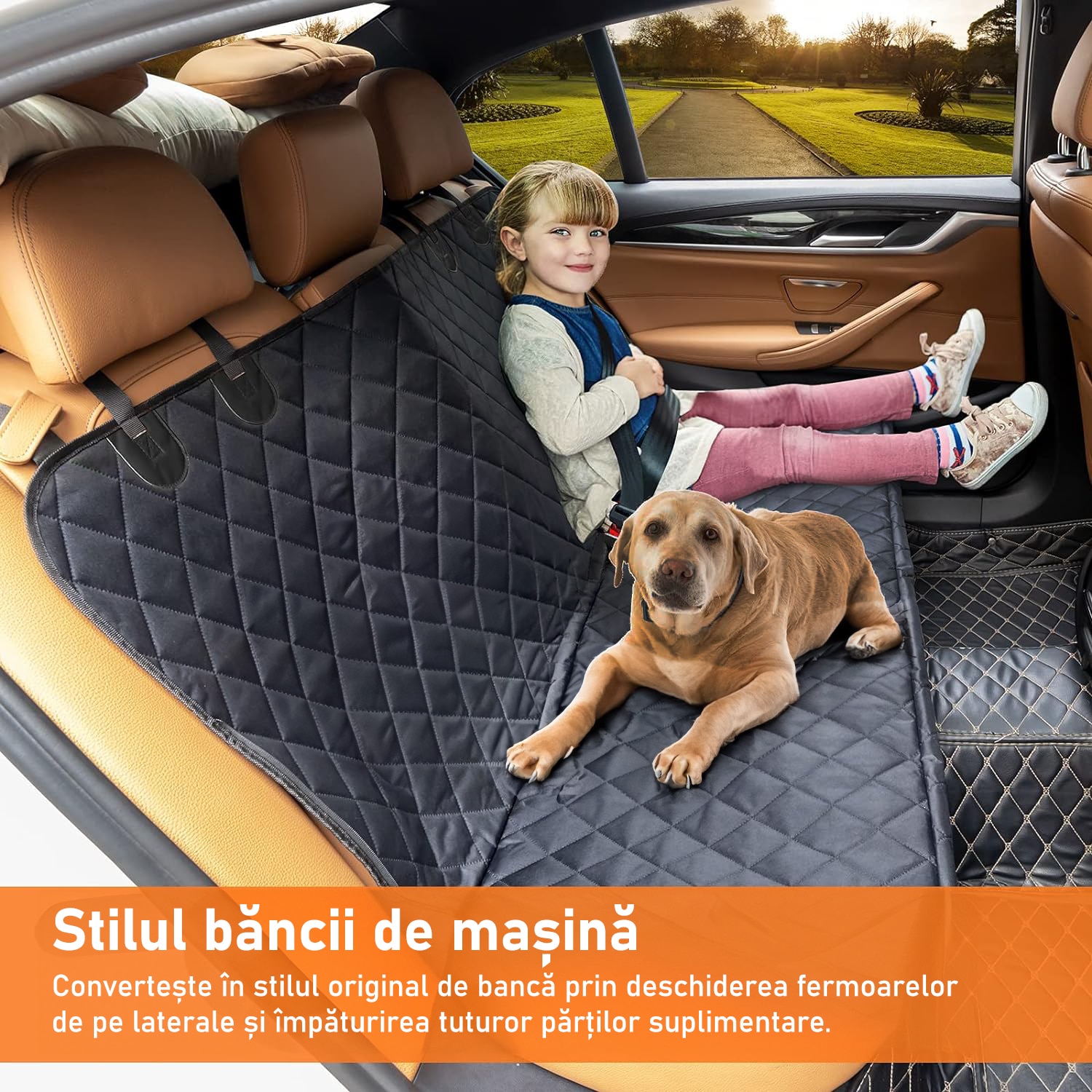 Husa scaune auto protectie si transport animale NextWave®️, Universala ...