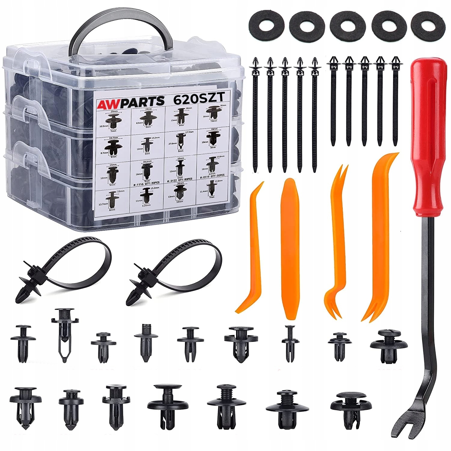 Set De Clipsuri Universale, 620 Pcs, De Montat Pentru Interior Auto ...