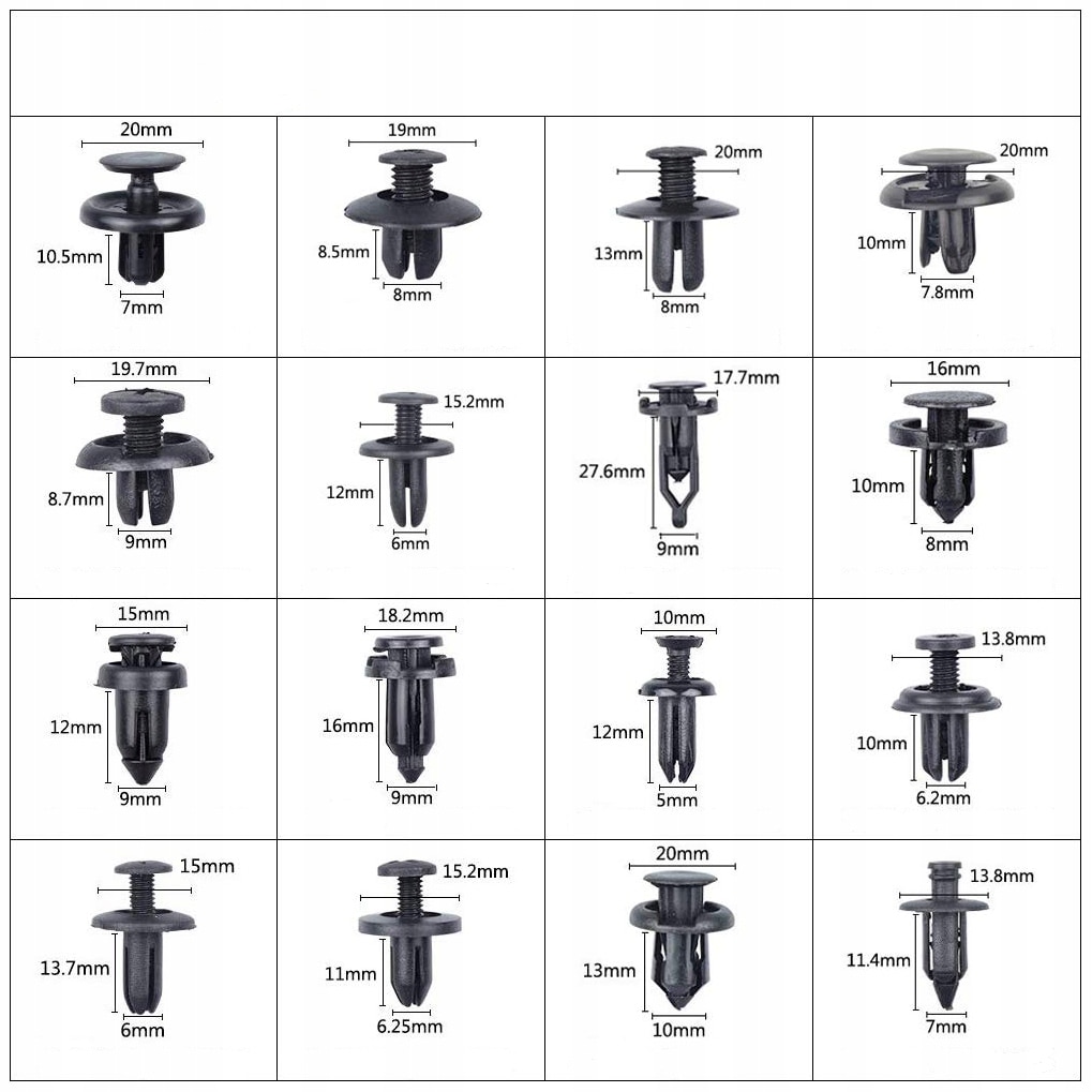 Set De Clipsuri Universale, 620 Pcs, De Montat Pentru Interior Auto ...