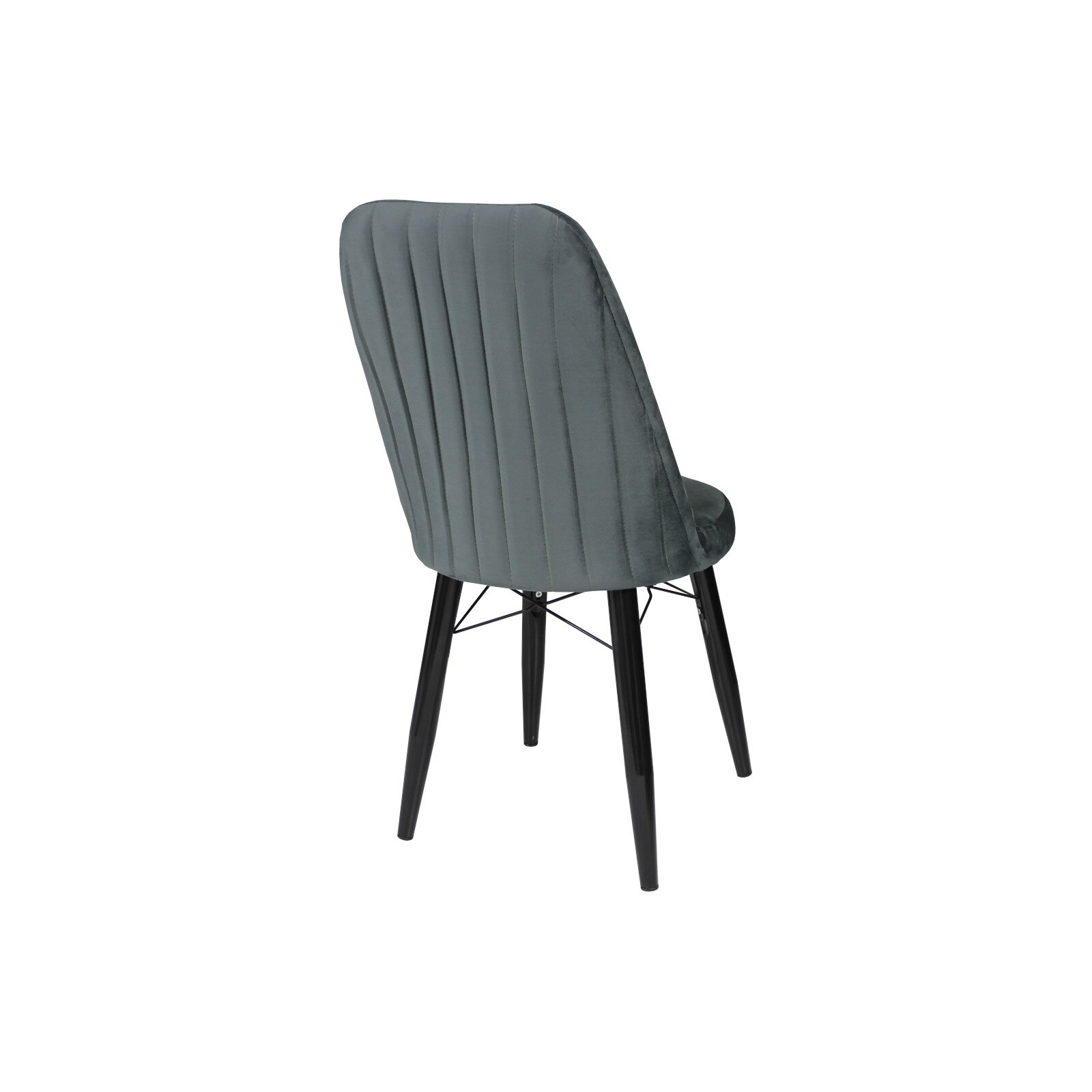 Set masa extensibila Aris Negru marmorat cu 6 scaune Minerva, blat din ...