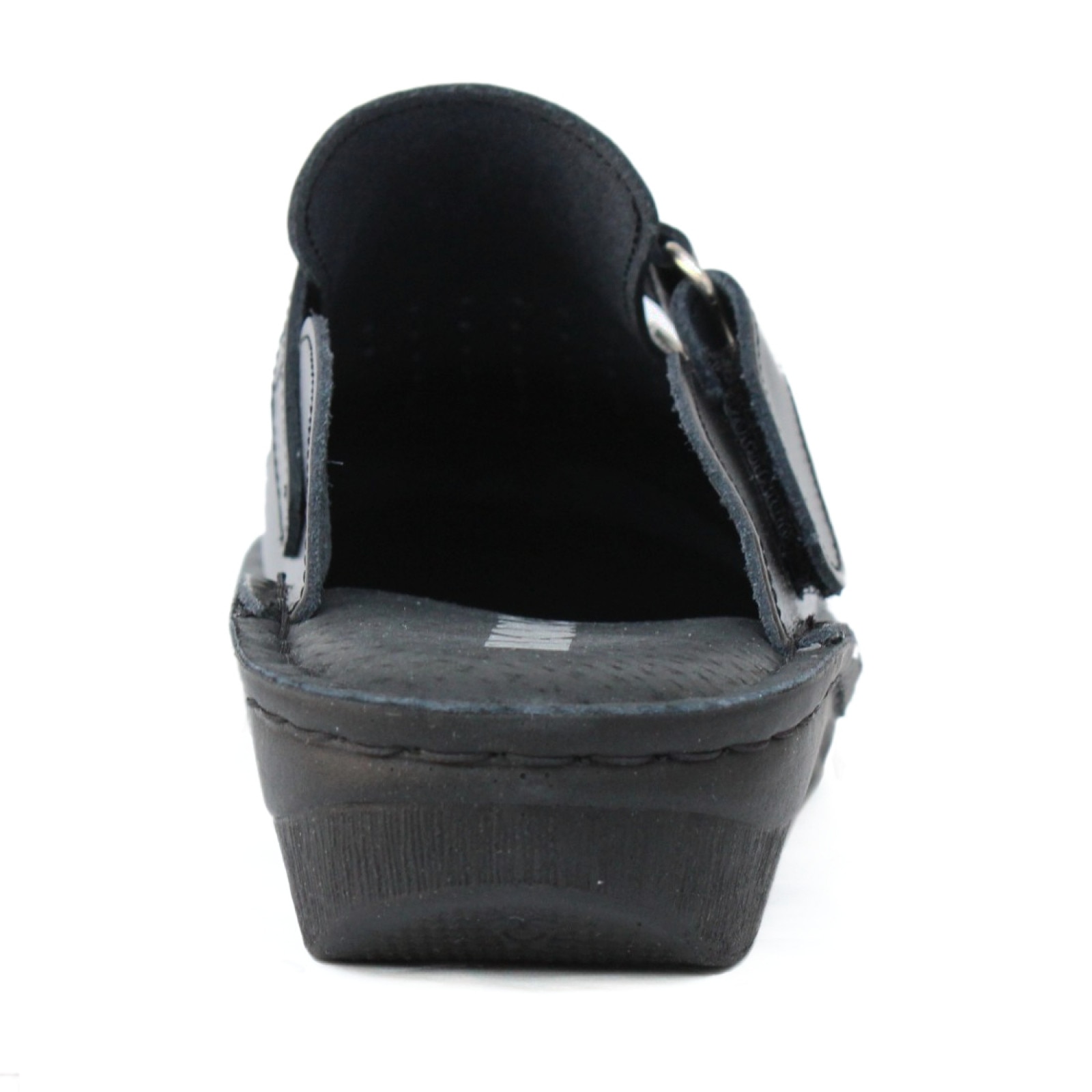 Saboți bărbați din piele neagră Leon Leon V230 cu velcro - eMAG.ro