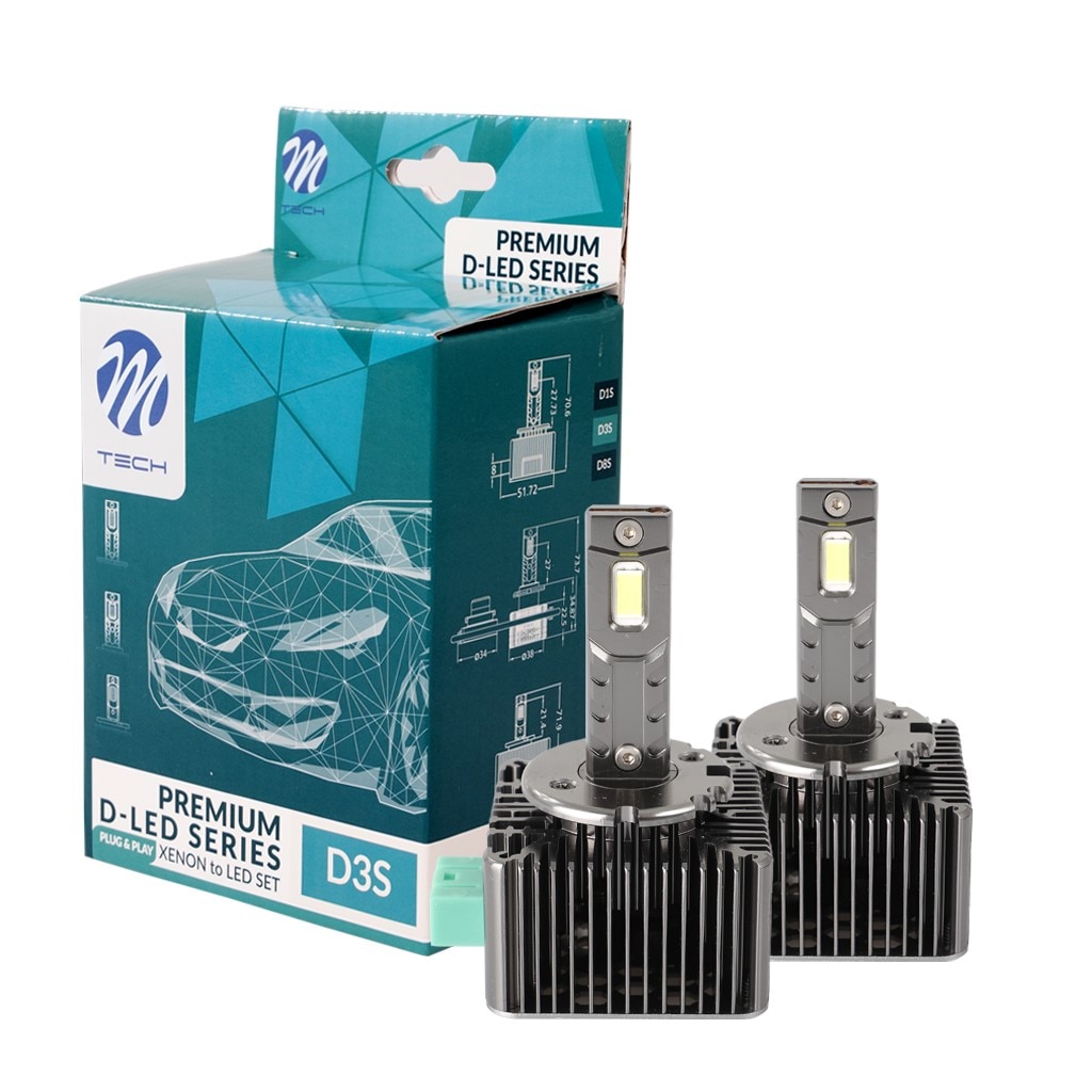 Set 2 becuri LED conversie plug & play pentru faruri xenon D3S 35W ...