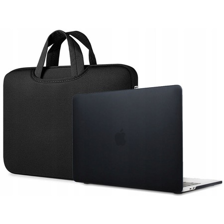 Geanta si husa pentru Macbook Air 13, Neopren, Negru - eMAG.ro