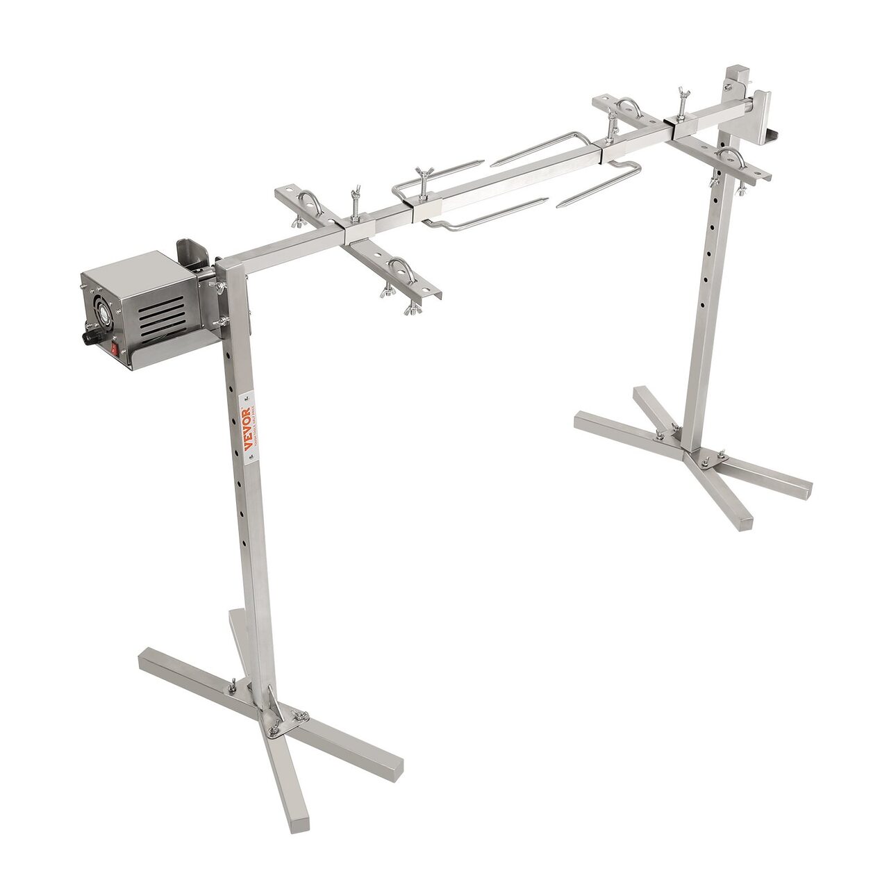 Rotisor electric pentru gratar Vevor Inox, max 41 kg, lungime de lucru ...