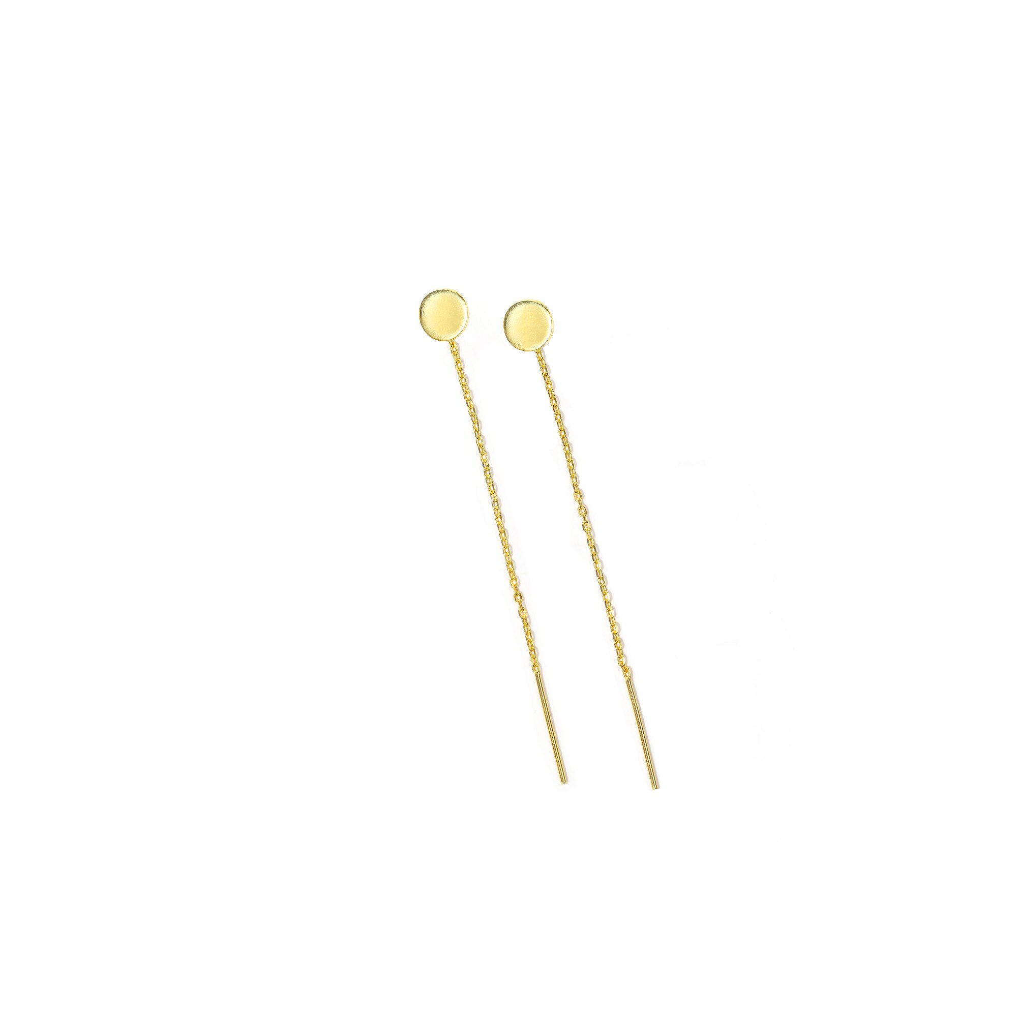 Cercei banut argint 925 placat cu aur 14k - eMAG.ro