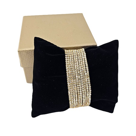 Set 10 bratari elastice With Sparks, cu cristale artizanale, Auriu ...