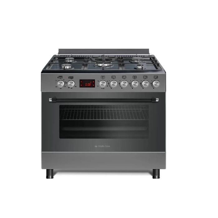Печка 90 cm Nando Graphite Grey Studio Casa, 5 зони за готвене, Газ ...
