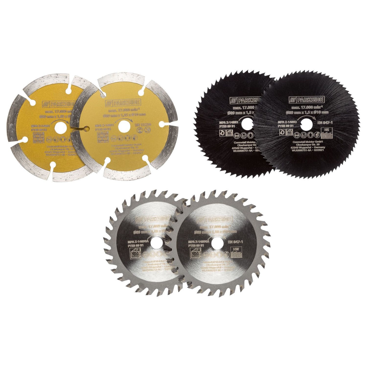 Set 6 panze de ferastrau circular Ø 89 mm, Parkside PTSB 89 B1 - eMAG.ro