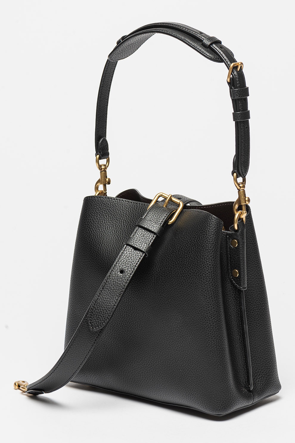 Coach, Geanta din piele cu bareta de umar Willow, Negru - eMAG.ro