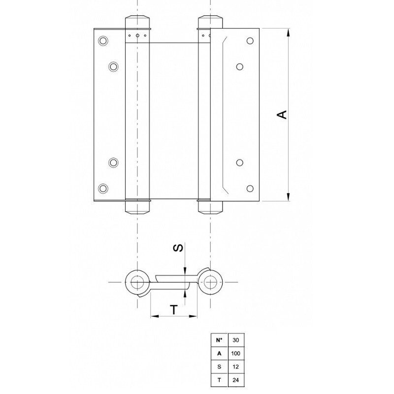 Set balamale IBFM 108030, pentru usa volanta, bronz, 2 bucati - eMAG.ro