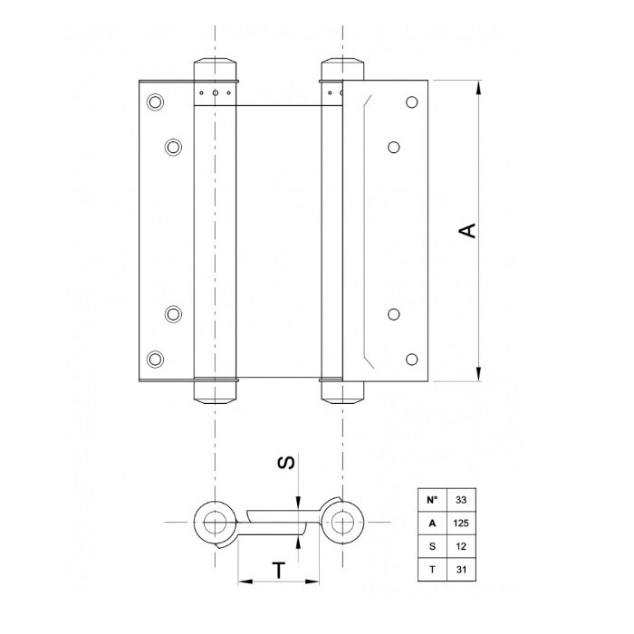 Комплект панти IBFM 107033, за летяща врата, никел, 2 броя - eMAG.bg