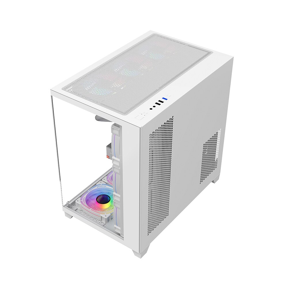 Carcasa 1stplayer® Gaming Mv8 Tp Argb Cube Tower Atx M Atx Itx Fara