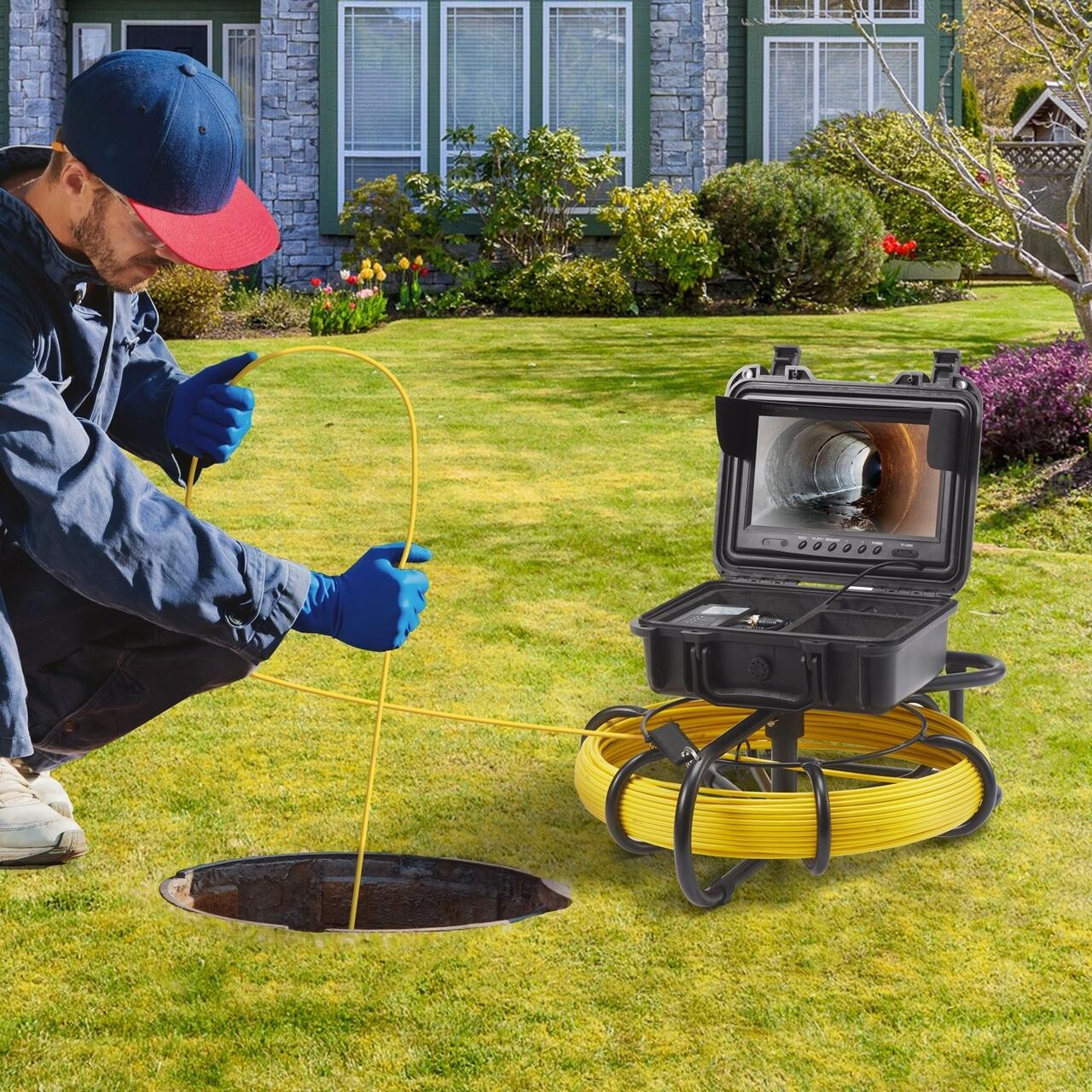 Camera inspectie endoscop Vevor Profesional, Monitor mare color HD 9 ...