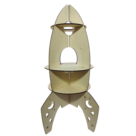 Noptiera Racheta pentru copii Lowrider, placaj 6 mm, 60x26x26 cm - eMAG.ro