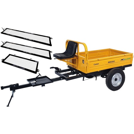 Remorca ProGARDEN Campo RM500C cu obloane inaltare, capacitate max 500 ...