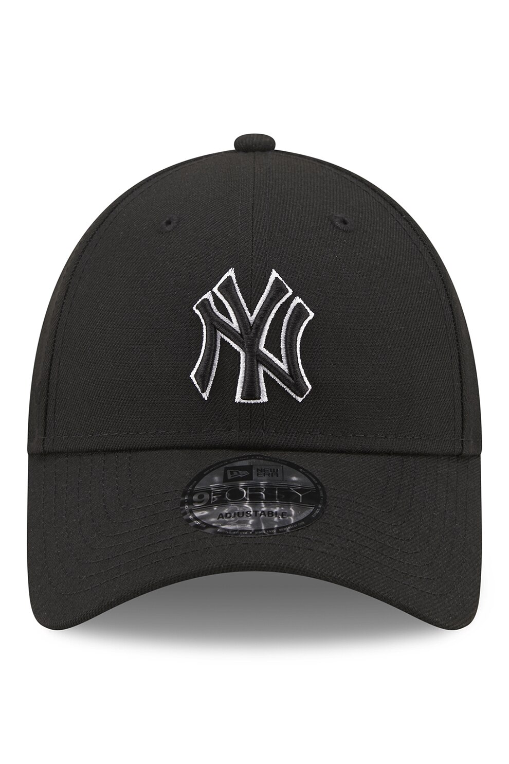 New Era, Sapca cu logo brodat New York Yankees 9FORTY, Negru, Alb ...