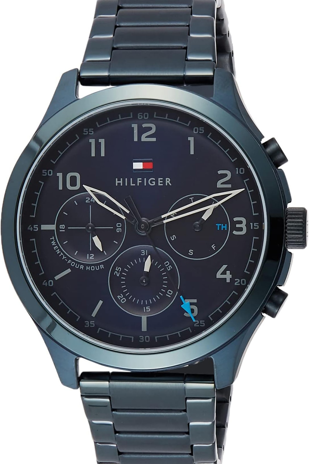 Tommy Hilfiger, Ceas analog cu functii multiple, Albastru petrol - eMAG.ro