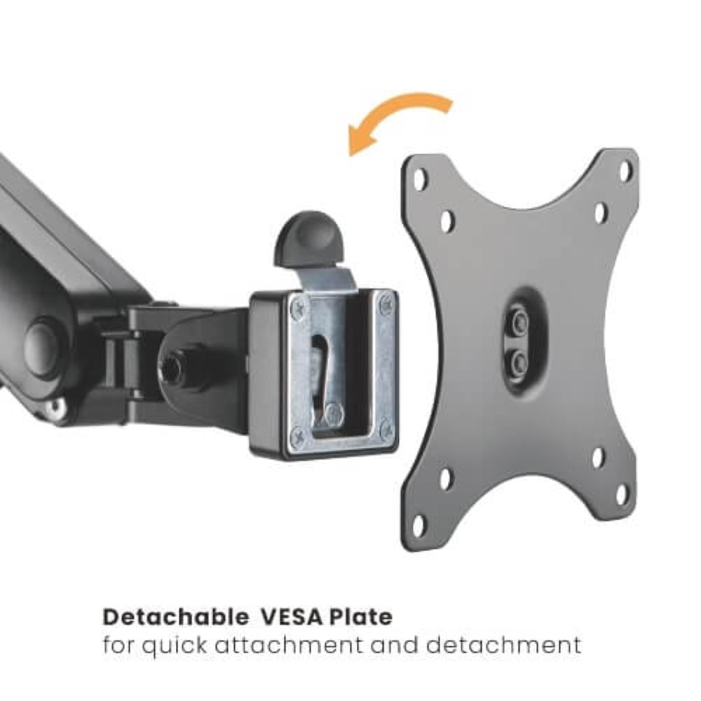 Suport 2 monitoare de masa cu Statie docking 8-in-1, Blackmount MNT20-2 ...