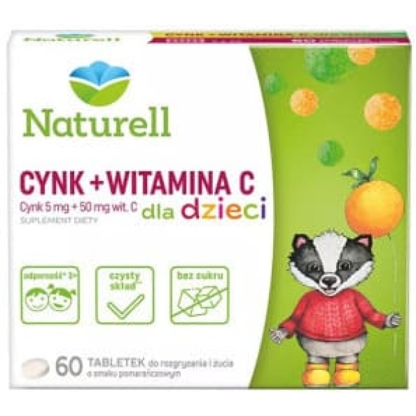 Zinc+Vitamina C pentru copii, Naturell, Multicolor - eMAG.ro