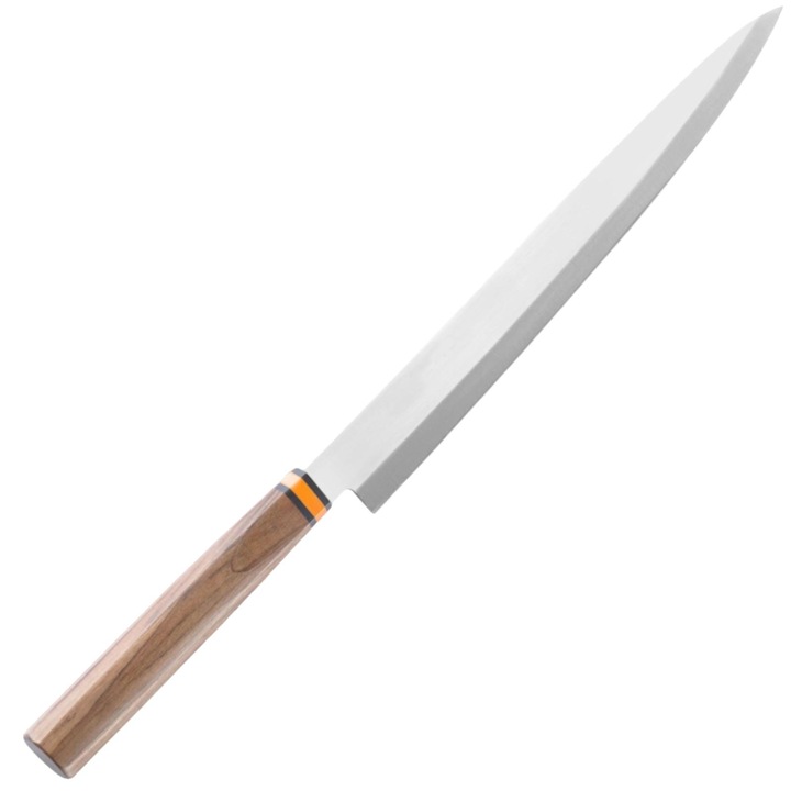 Cutit sushi Pirge, Yanagiba, Titan East, Inox/Lemn, 300 mm - eMAG.ro