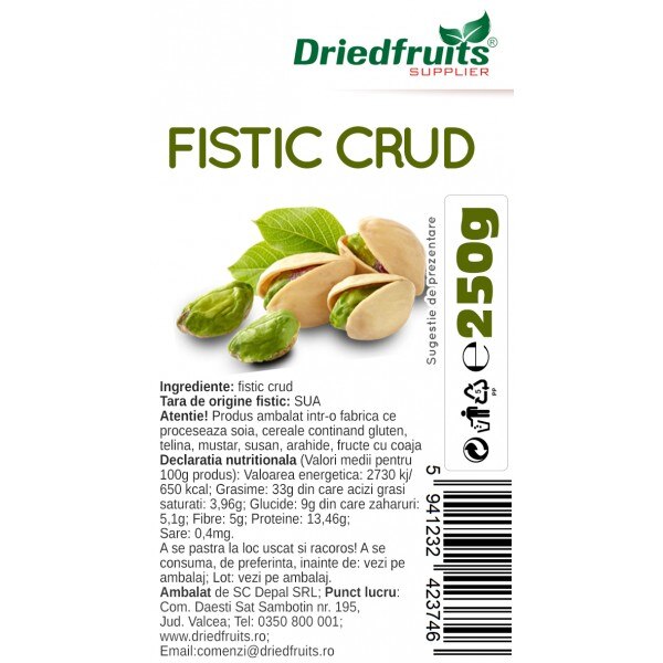 Fistic crud - 250 g - eMAG.ro