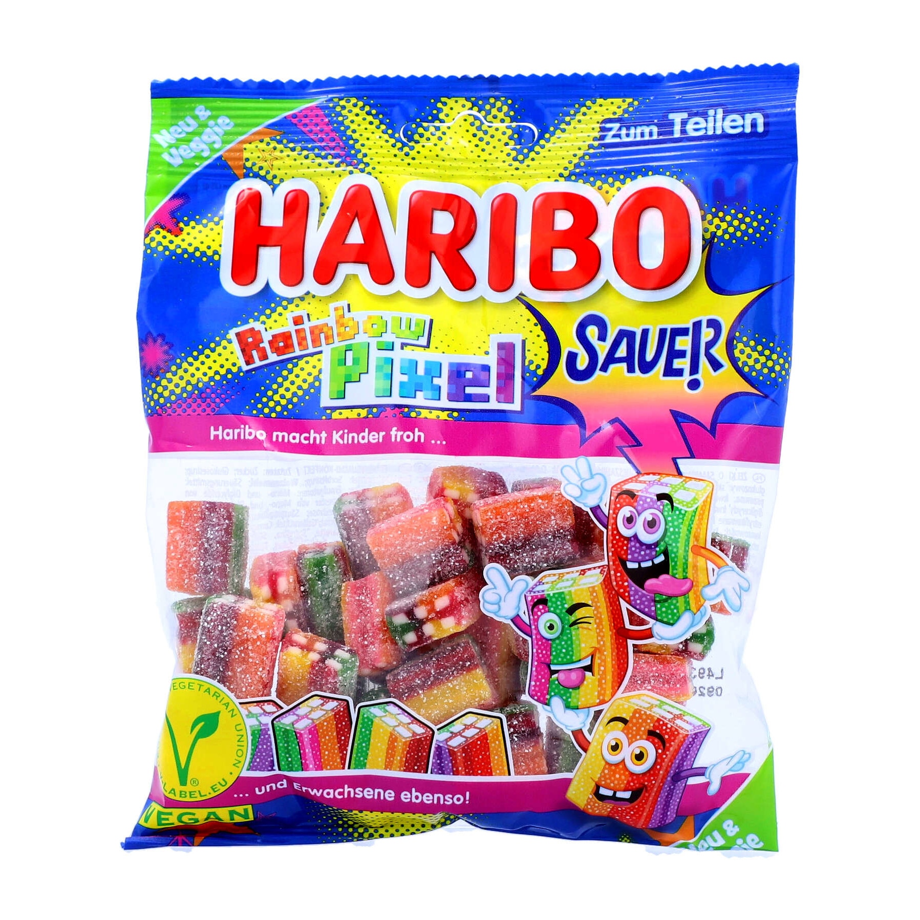 Jeleuri Haribo Pixel, fruct acru, 160g - eMAG.ro