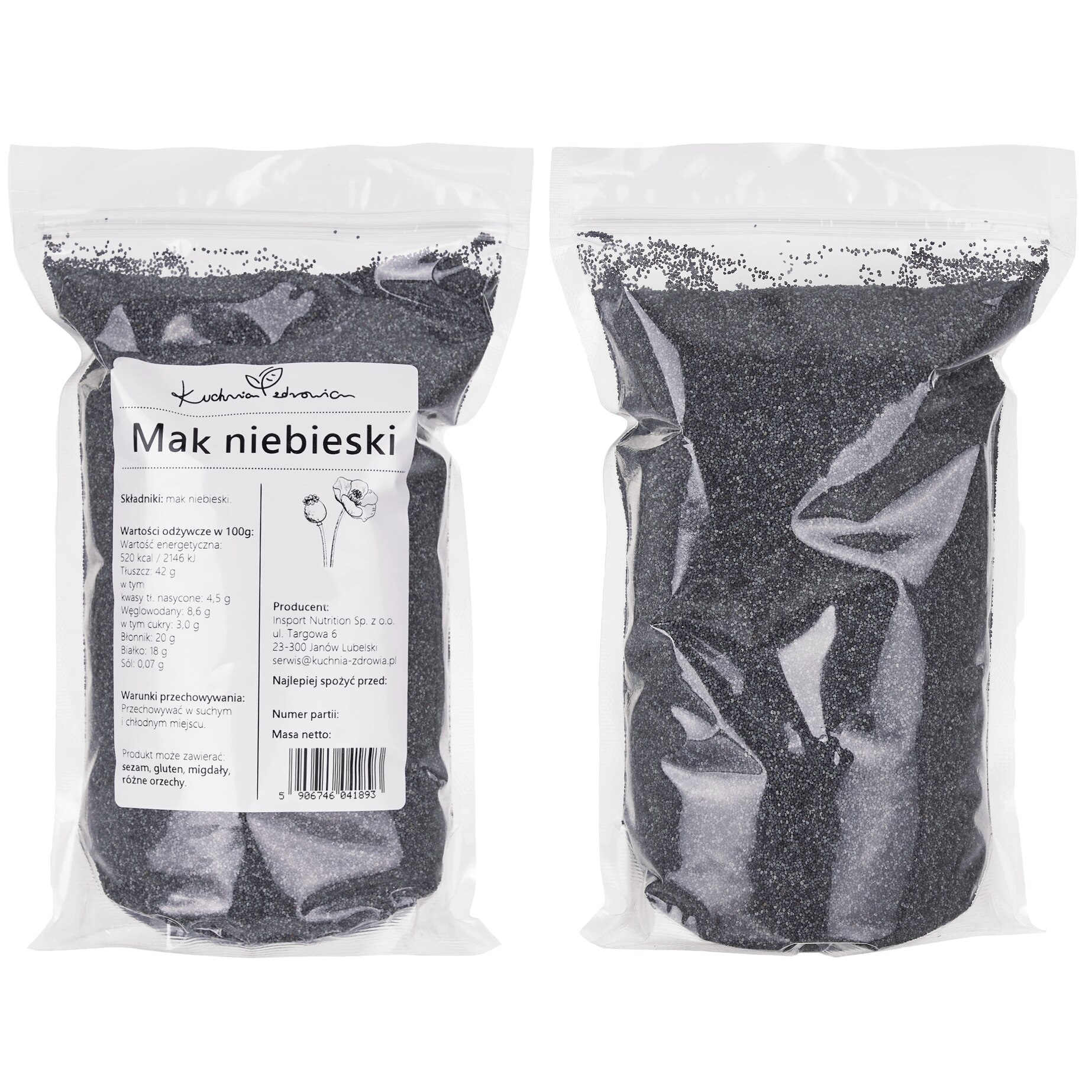 Kuchnia Zdrowia, Seminte de mac albastru, De inalta calitate, Natural ...