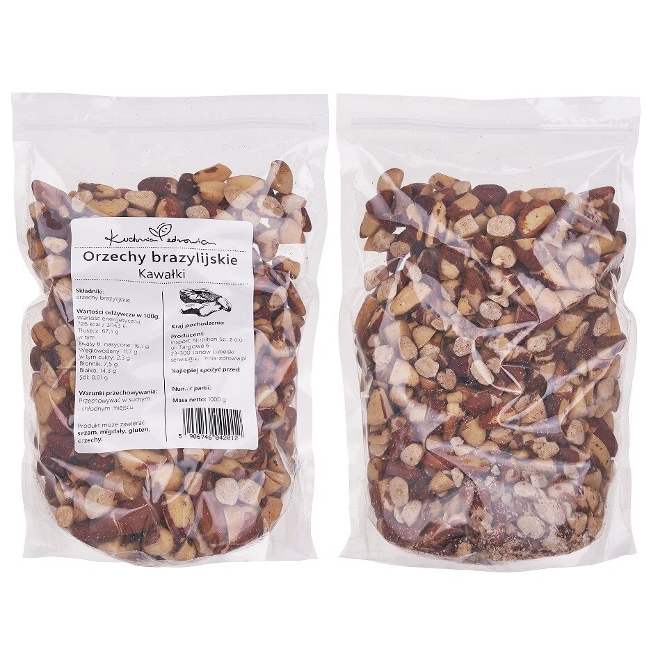 Kuchnia Zdrowia, Bucati de nuci de Brazilia, Fara sare, Natural, Vegan ...