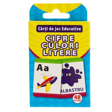 Cartonase Educative cu Numere Litere Culori 48buc - eMAG.ro