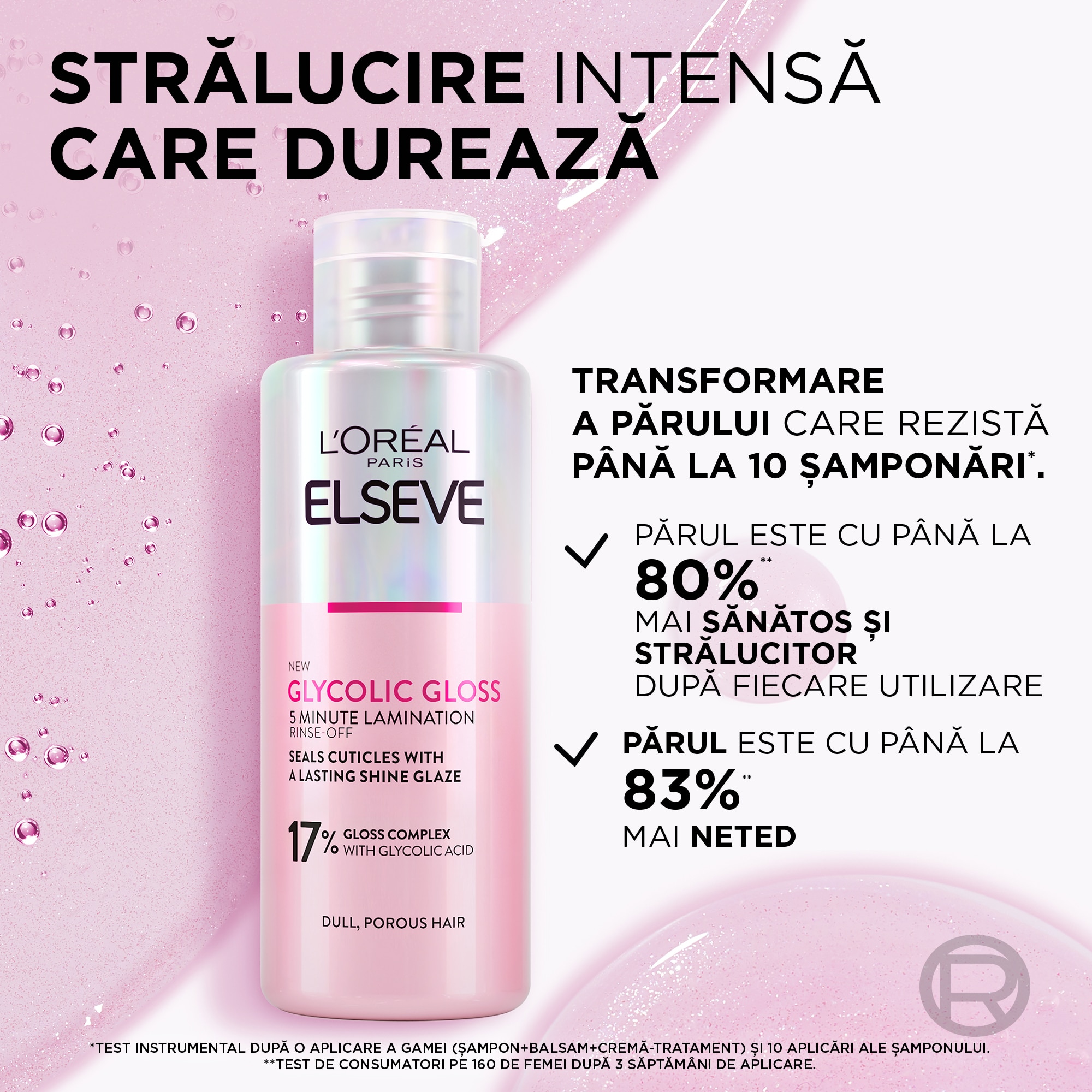 Crema-tratament L'Oreal Paris Elseve Glycolic Gloss pentru stralucirea ...