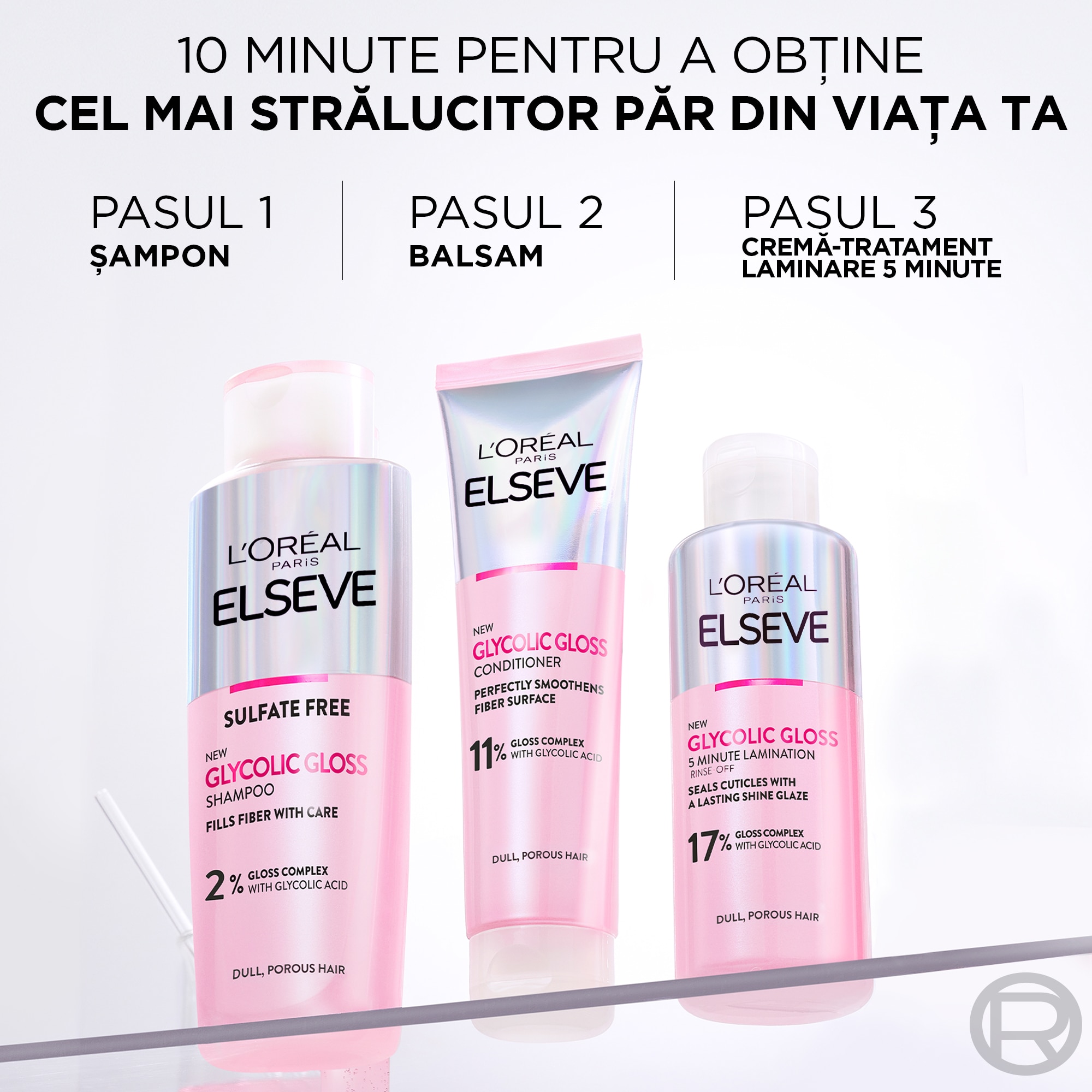 Crema-tratament L'Oreal Paris Elseve Glycolic Gloss pentru stralucirea ...