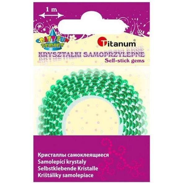 Banda autoadeziva cu cristale, Titanum, 12 x 1 mm, Verde - eMAG.ro