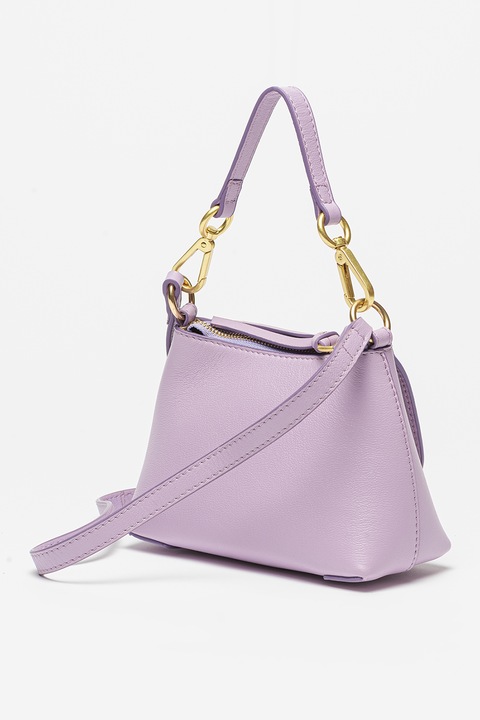 See by Chloé, Geanta crossbody din piele cu detaliu impletit, Lila ...