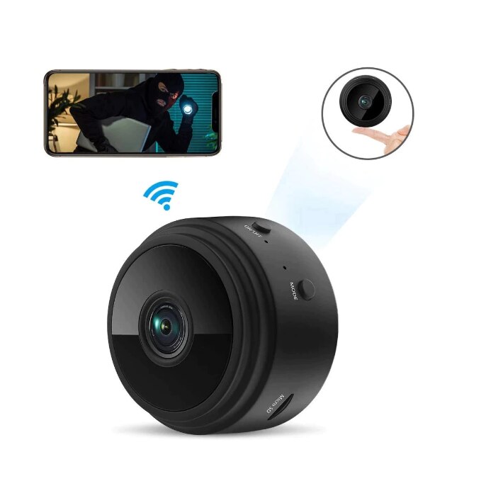 Mini camera Wi-Fi spion, Saiconcept®, functie NightVision, picior cu ...