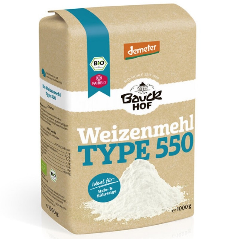 Faina de grau alba T550, BAUCKHOF, 1 kg - eMAG.ro