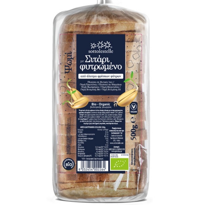 Paine feliata cu germeni grau, Sottolestelle, 500 g - eMAG.ro