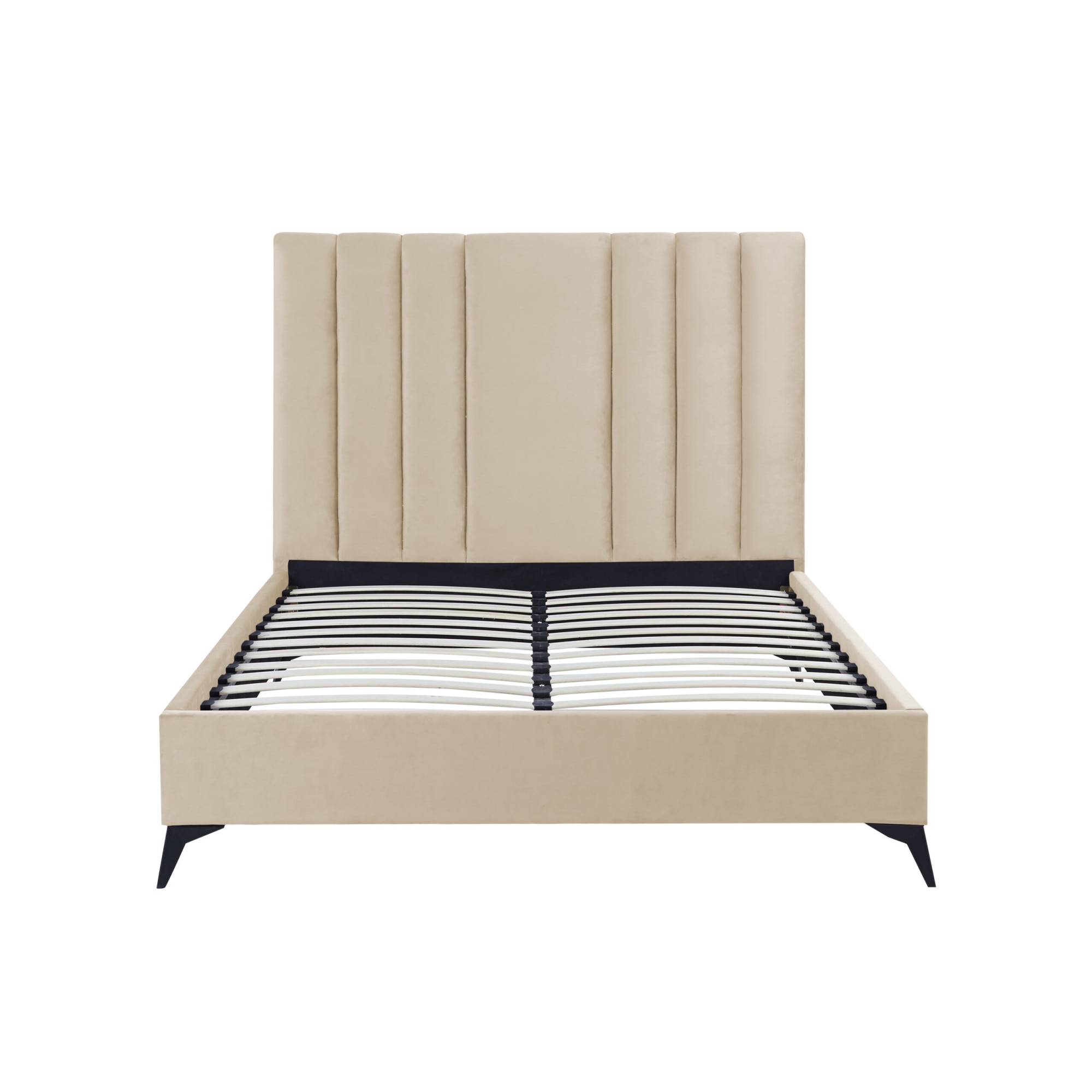 Pat Deja Vu 180x200 cm Tapitat Catifea Beige Somiera Inclusa Marketmob ...