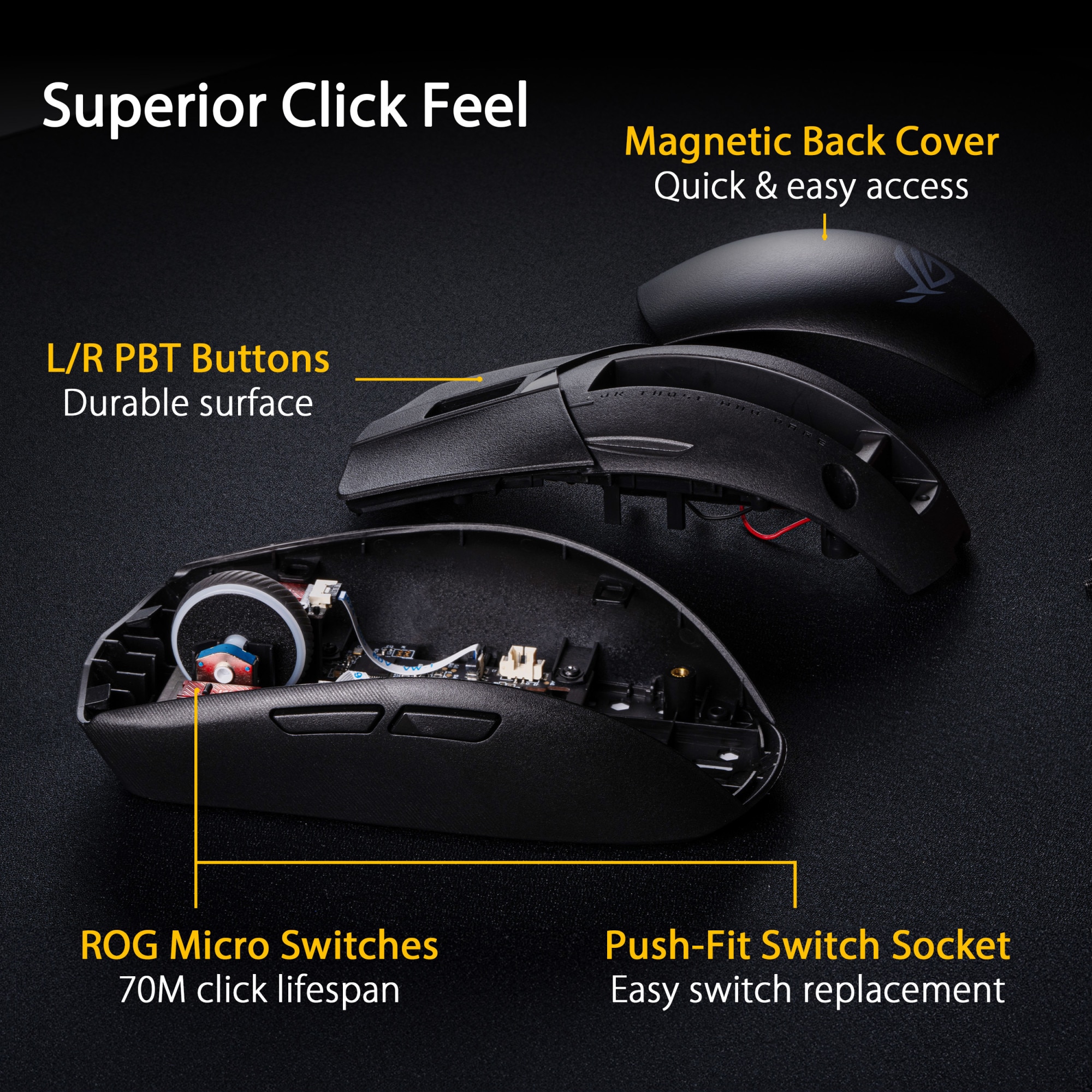 Mouse gaming wireless ASUS ROG STRIX IMPACT III WIRELESS, ambidextru ...