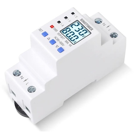 Releu de Protectie la Supratensiune si Curent, 100x36x67.5mm, Alb, 80A ...