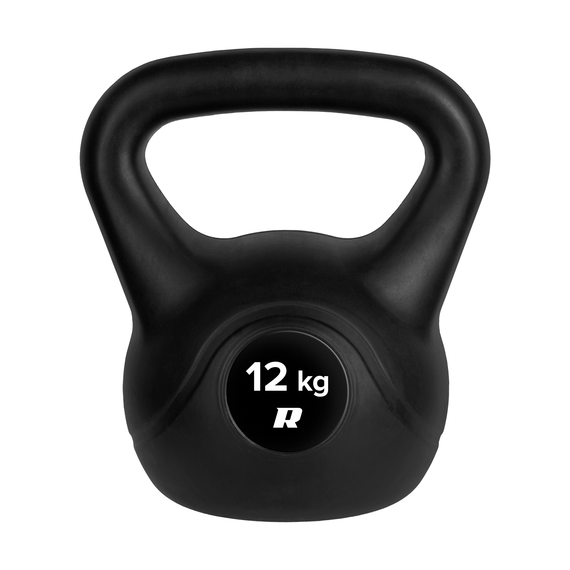 Kettlebell 12 kg, REBEL, PVC, Negru - eMAG.ro