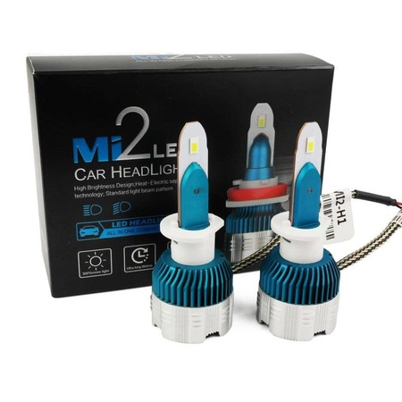 Set becuri H1 Led, 56W, Faza scurta, Albastru - eMAG.ro