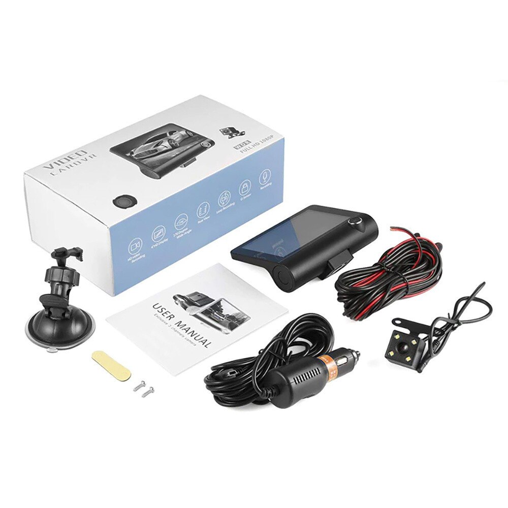 Camera auto, 3 camere, Ecran 4", Negru - eMAG.ro