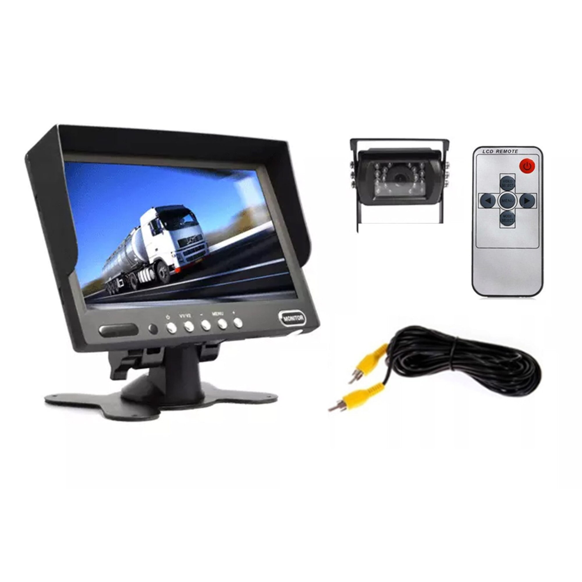 Monitor pentru monitor, GOMEDIA, 7inch, 12/24V, 10m, camera AV10M ...